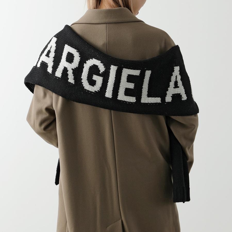 MM6 KIDS エムエムシックス メゾンマルジェラ キッズ マフラー M60278 MM074 レディース ガールズ インターシャ編み ロゴ ...