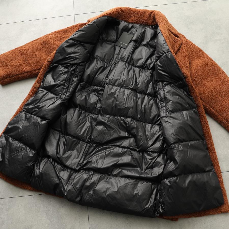 Mackage MACKAGE マッカージュ ダウンコート EMME レディース リバーシブル テディコート ボア ロゴ刺繍 ロングコート ...