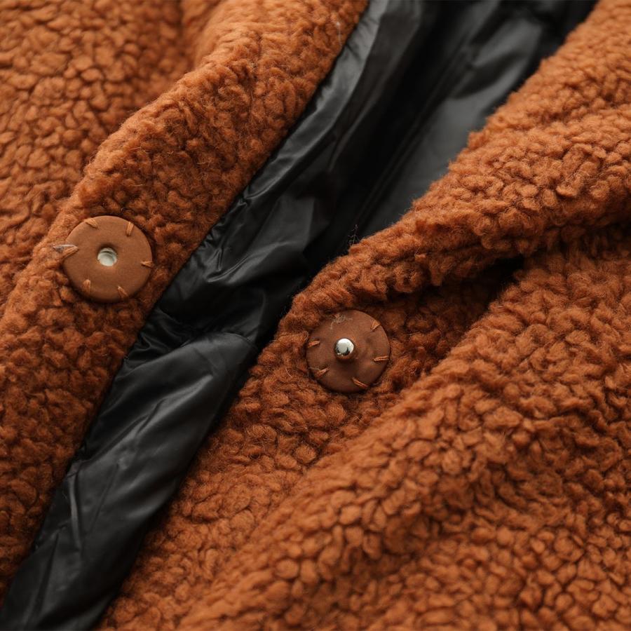 Mackage MACKAGE マッカージュ ダウンコート EMME レディース リバーシブル テディコート ボア ロゴ刺繍 ロングコート ...