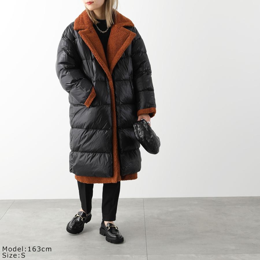 Mackage MACKAGE マッカージュ ダウンコート EMME レディース リバーシブル テディコート ボア ロゴ刺繍 ロングコート ...