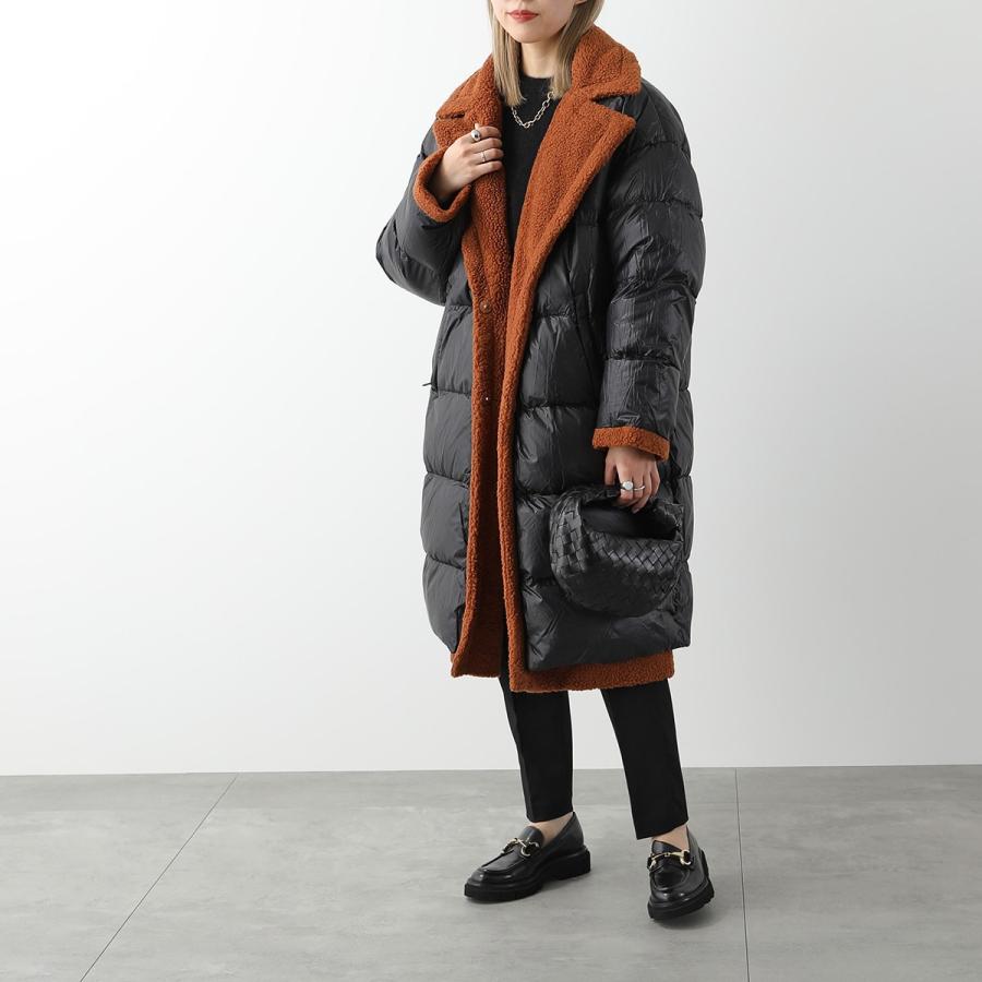 Mackage MACKAGE マッカージュ ダウンコート EMME レディース リバーシブル テディコート ボア ロゴ刺繍 ロングコート ...