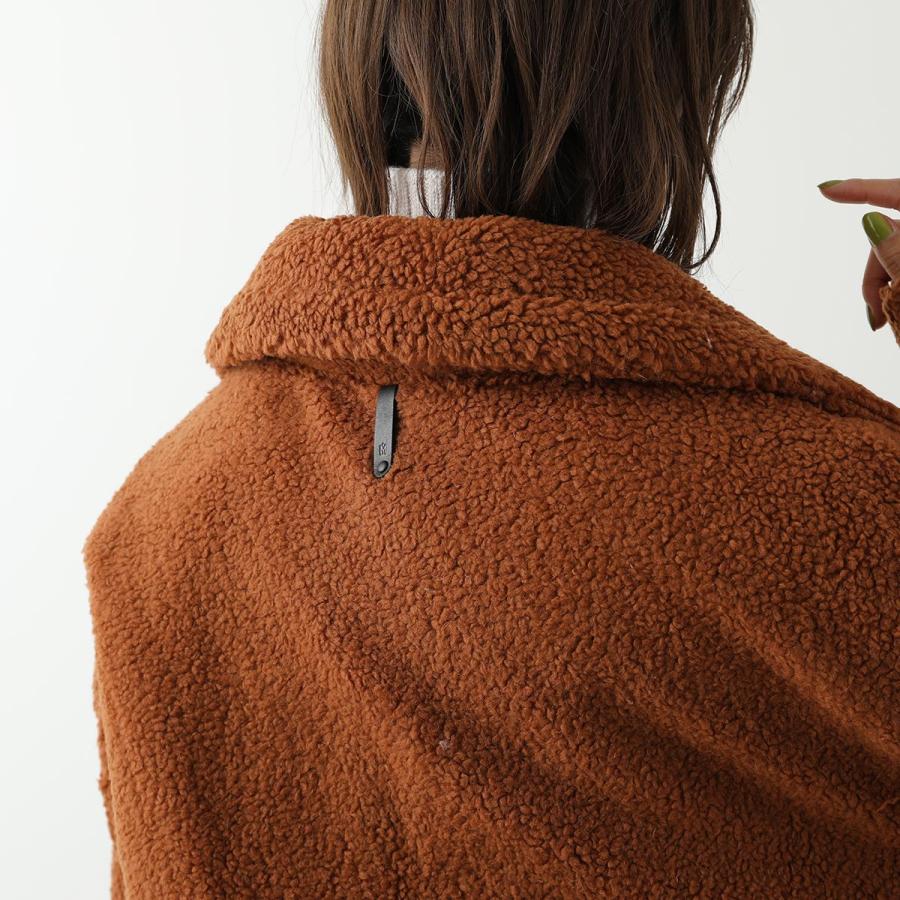 MACKAGE マッカージュ ダウンコート EMME レディース リバーシブル テディコート ボア ロゴ刺繍 ロングコート テーラードコート ...