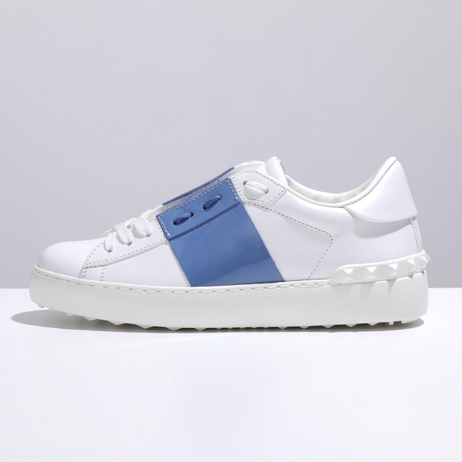 VALENTINO ヴァレンティノ スニーカー RW2S0781 TCQ レディース レザー×エナメル スタッズ ローカット ロゴ シューズ ...