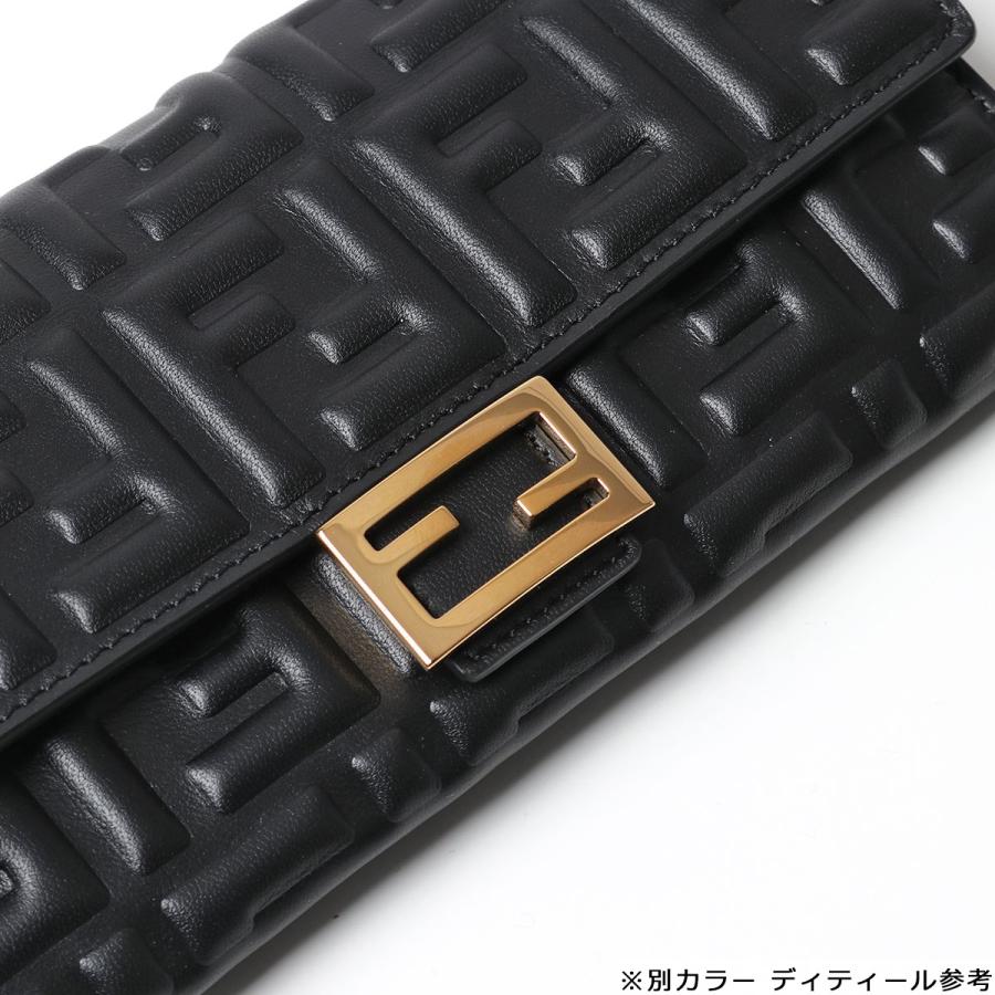 FENDI フェンディ 長財布 8M0251 AAJD レディース 立体FFロゴ レザー 二つ折り コンチネンタル財布 バゲット FFメタル ...
