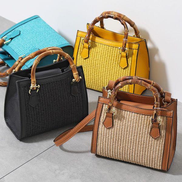 AULENTTI オウレンティ ハンドバッグ FB 5112 RADO レディース ショルダーバッグ かごバッグ ラフィア×レザー バンブーハンドル 鞄 カラー4色 : インポートセレクト ...