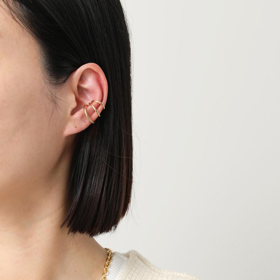 Saskia Diez サスキアディッツ イヤーカフ WIRE BOLD EARCUFF TRIPLE ワイヤー ボールド イヤカフ トリプル レディース シルバー925 アクセサリー ...
