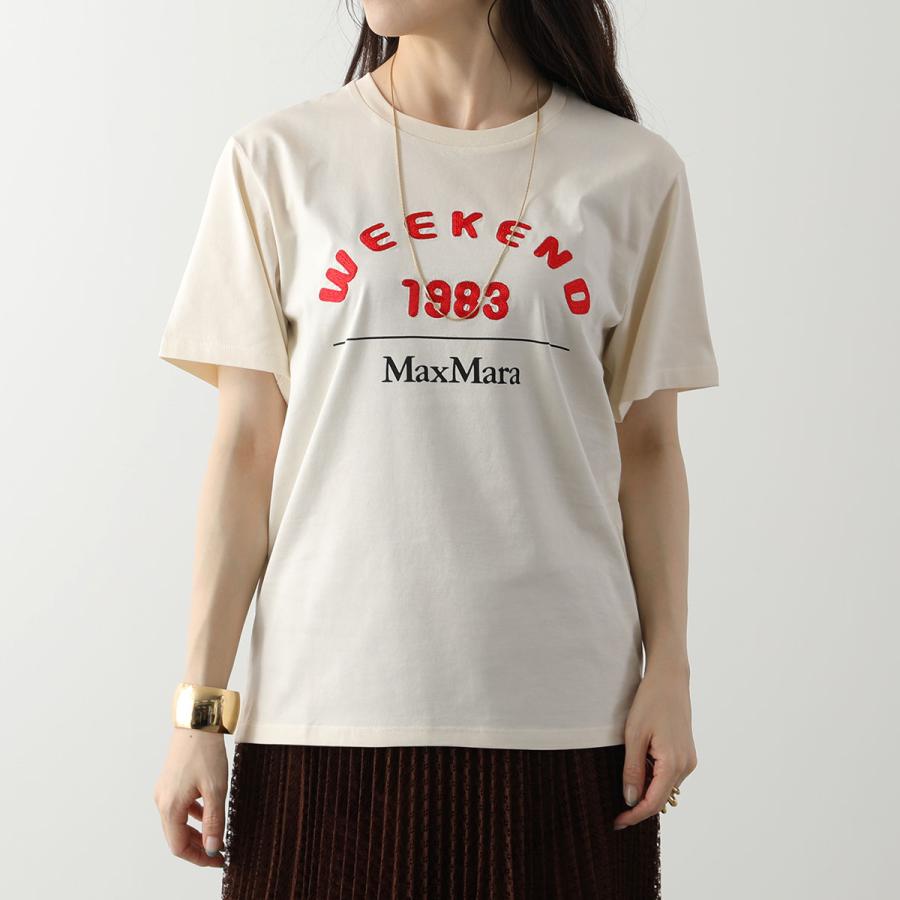 MAXMARA WEEKEND LINE MAX MARA Weekend マックスマーラ ウィークエンド Tシャツ LUIS レディース カットソー 半袖 コットン ロゴT 刺繍 クルー ...