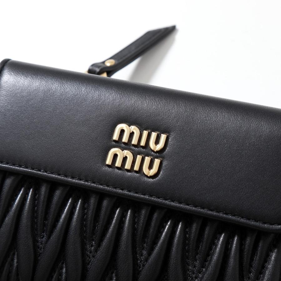 miu MIUMIU ミュウミュウ 二つ折り財布 MATELASSE マテラッセ miu MIUMIU ミュウミュウ 二つ折り財布 MATELASSE マテラッセ