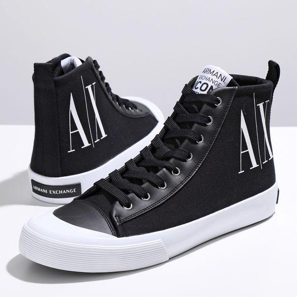 ARMANI EXCHANGE A/X アルマーニ エクスチェンジ スニーカー ICON XUZ039 XV591 メンズ ハイカット ロゴ ...