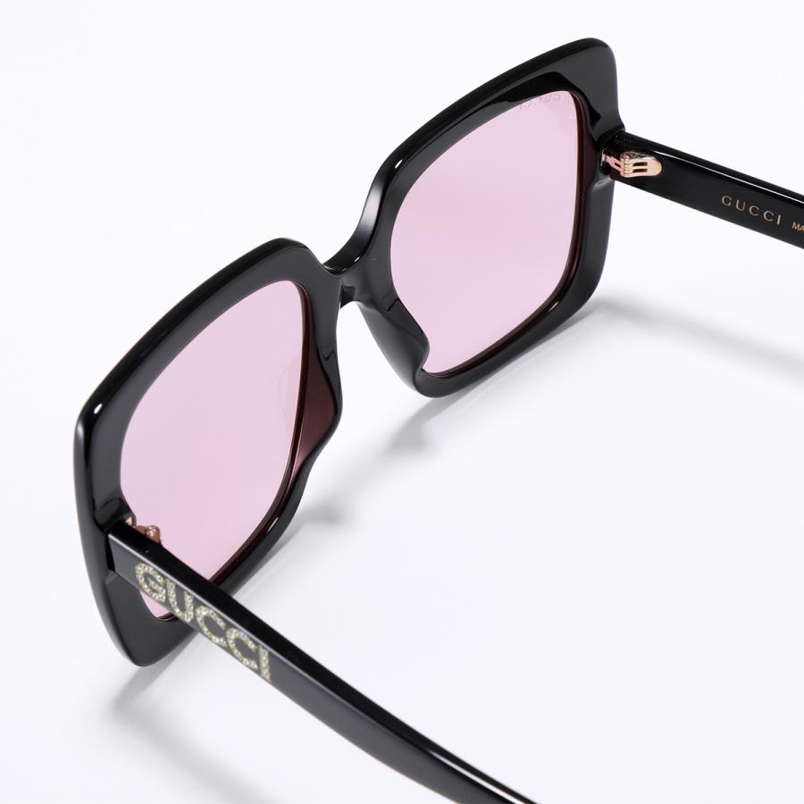 GUCCI グッチ サングラス GG0418S レディース ラインストーン ロゴ スクエア型 パリ カラーレンズ メガネ めがね 眼鏡 アイ ...