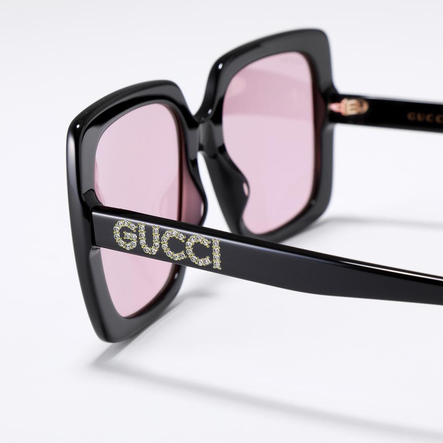 GUCCI グッチ サングラス GG0418S レディース ラインストーン ロゴ スクエア型 パリ カラーレンズ メガネ めがね 眼鏡 アイ ...