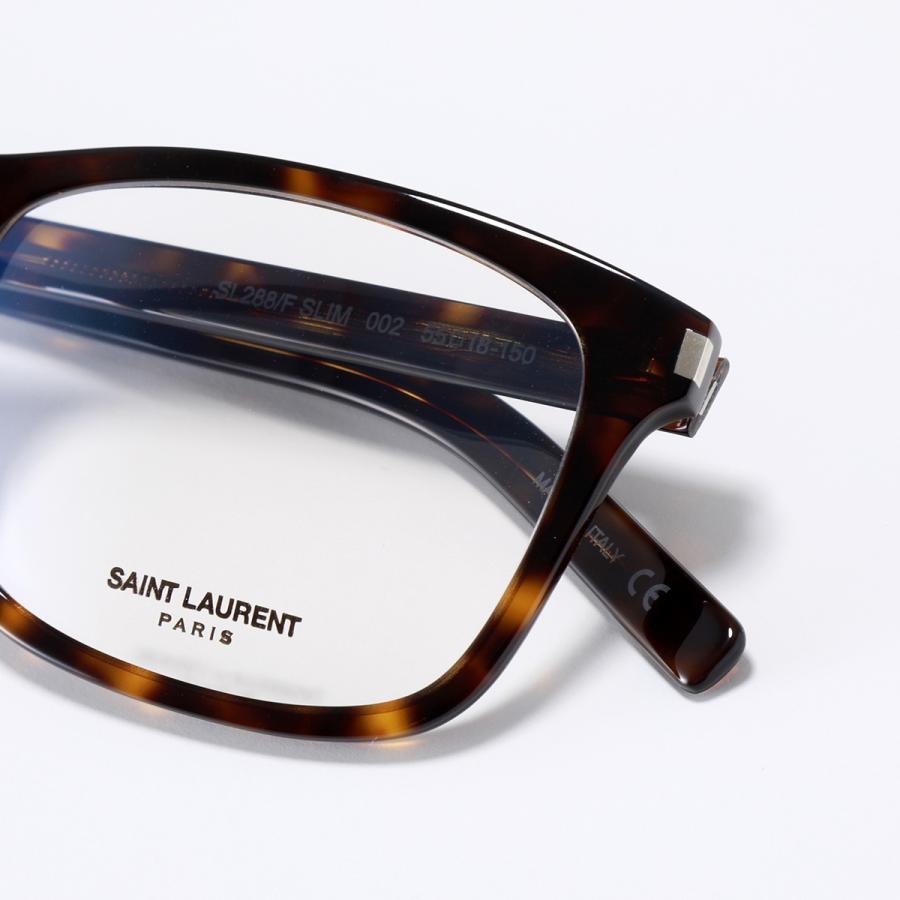 SAINT LAURENT サンローラン メガネ SL 288/F SL 288 SLIM メンズ スクエア型 アジアンフィット 眼鏡 ロゴ ...