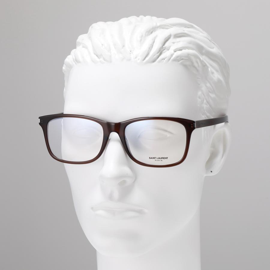 SAINT LAURENT サンローラン メガネ SL 288/F SL 288 SLIM メンズ スクエア型 アジアンフィット 眼鏡 ロゴ アイウェア べっ甲 カラー2色 ...