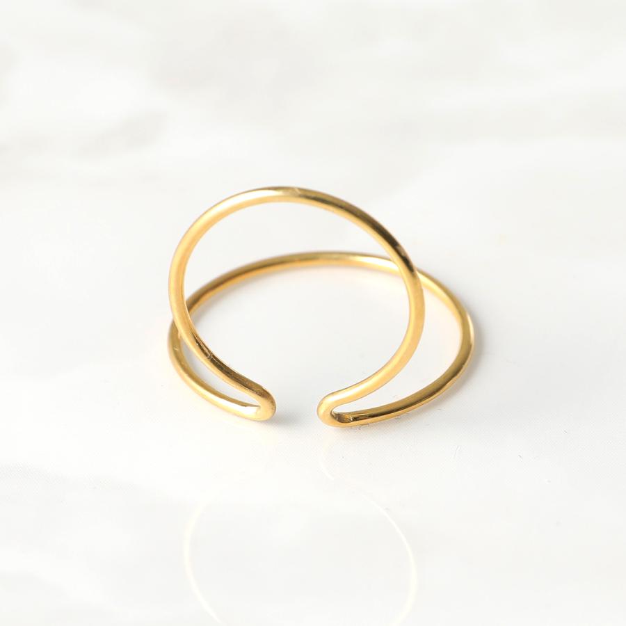 Saskia Diez サスキアディッツ イヤーカフ WIRE EARCUFF DOUBLE NO1 レディース イヤカフ ワイヤー シルバー925 アクセサリー GOLD ...