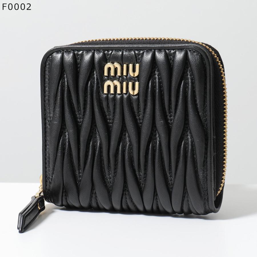 miu MIUMIU ミュウミュウ 二つ折り財布 MATELASSE マテラッセ miu MIUMIU ミュウミュウ 二つ折り財布 MATELASSE マテラッセ