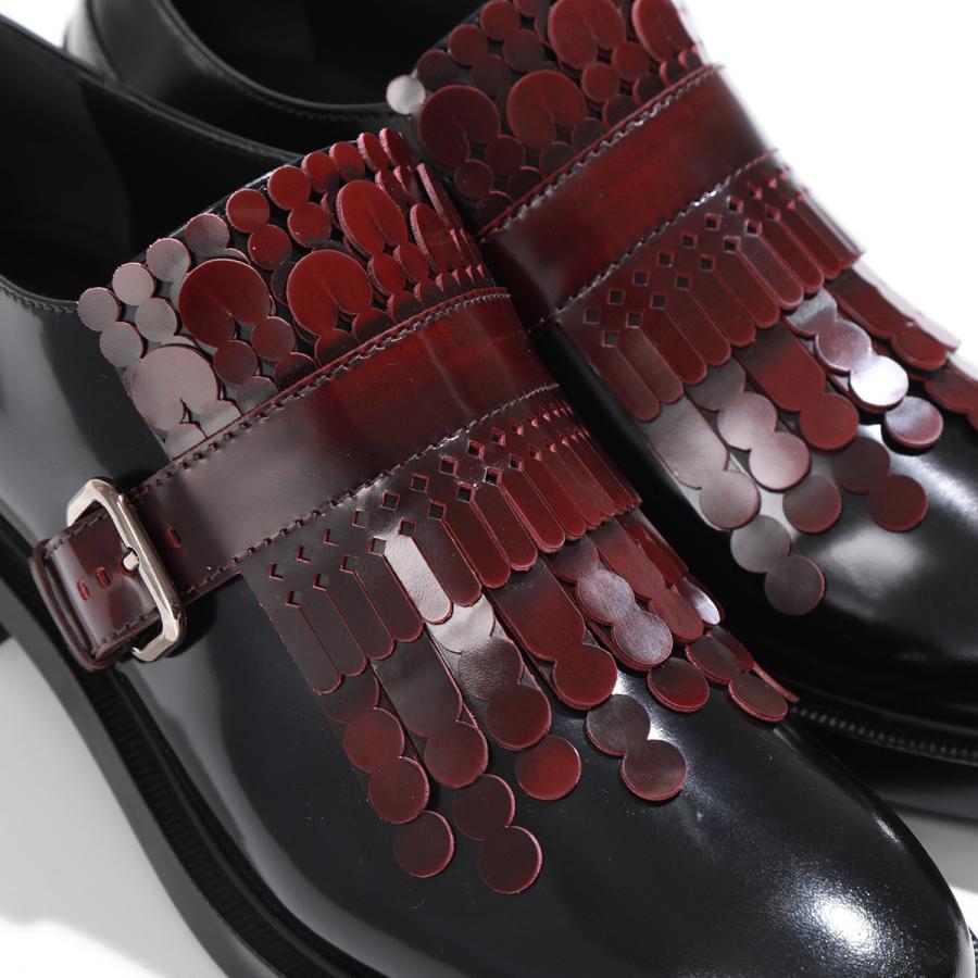 TOD'S TODS トッズ レザーシューズ XXW0ZP0R130SHA レディース フリンジ ベルト オックスフォード スリッポン 革靴 ...