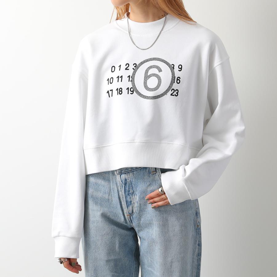 MM6 KIDS エムエムシックス メゾンマルジェラ キッズ スウェットシャツ M60423 MM007 レディース ガールズ クロップド ...