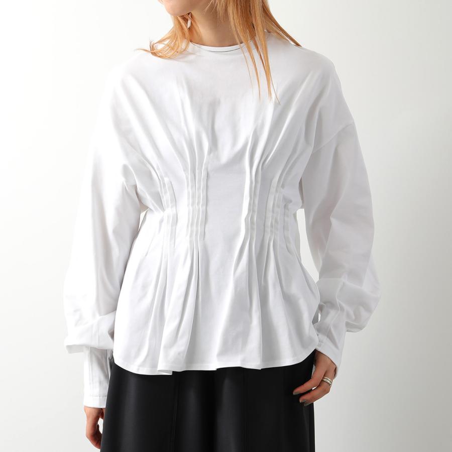 IHATOV イーハトーブ 長袖 カットソー IH07-23AW-98215 レディース コットン Tシャツ ロンT タック ギャザー 変形 クルーネック カラー2色 : インポートセレクト ...