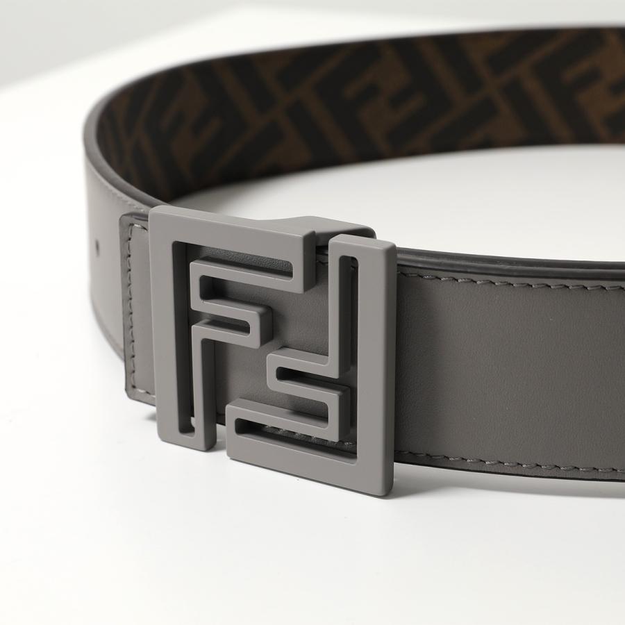 FENDI フェンディ ベルト 7C0503 APH9 メンズ リバーシブル FF柄 ズッカ柄 ロゴ メタルバックル レザー F1MMF ...