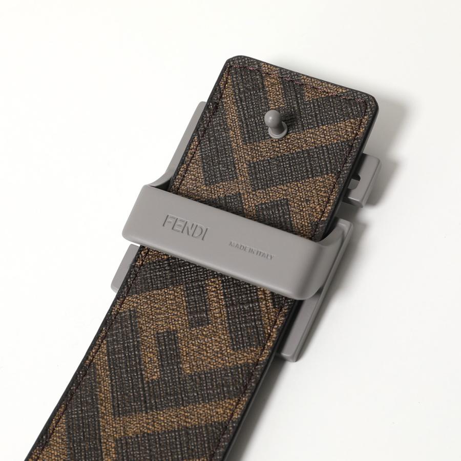 FENDI フェンディ ベルト 7C0503 APH9 メンズ リバーシブル FF柄 ズッカ柄 ロゴ メタルバックル レザー F1MMF ...