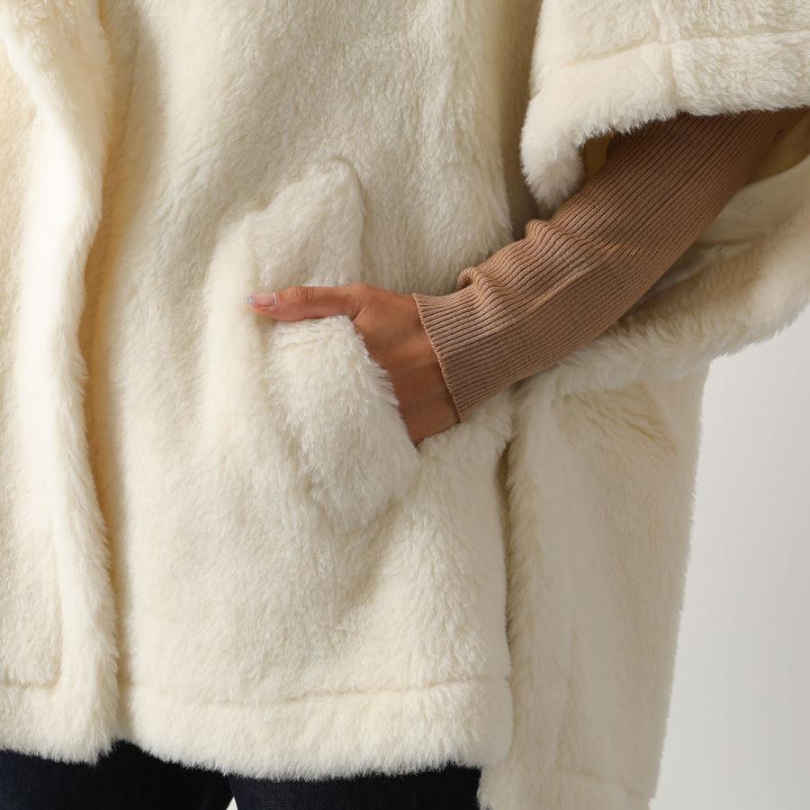 MAX MARA マックスマーラ ケープ TEBE TEBE1 TEBE4 レディース テディベアケープ コート ファー ボア ジャケット ...