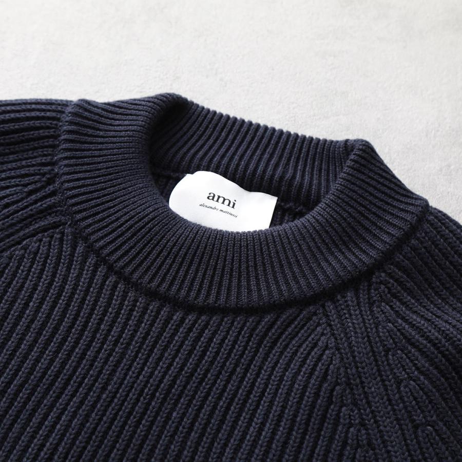 AMI Alexandre Mattiussi ami paris アミパリス ニット CREWNECK WITH LABEL HKS024 ...