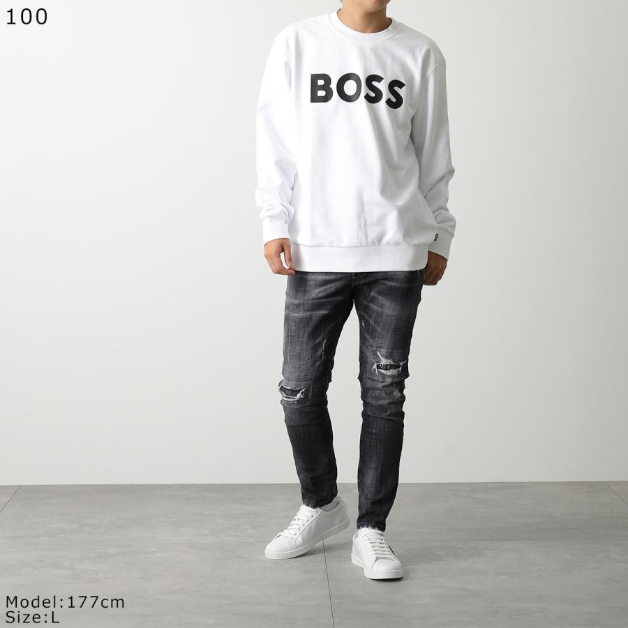 HUGO BOSS ヒューゴボス スウェットシャツ BLACK SOLERI 50496642 メンズ トレーナー ロゴ 長袖 コットン ...