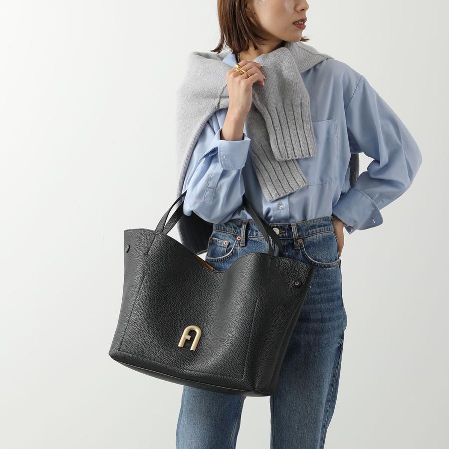 Furla フルラ トートバッグ PRIMULA プリムラ L HOBO WB00453 BX0041 レディース ホーボーバッグ レザー メタルアーチロゴ 鞄 O6000/NERO ...