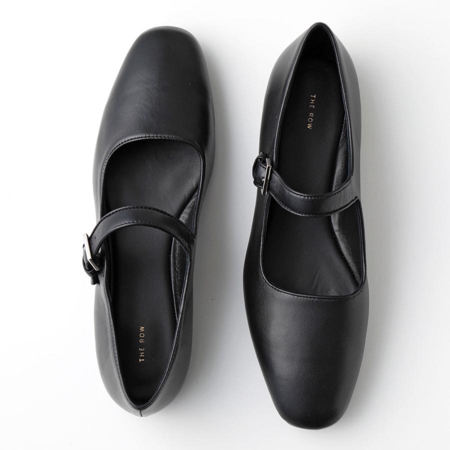 THE ROW ザ・ロウ フラットシューズ AVA F1003 N61 レディース レザー パンプス ストラップ シューズ 靴 BLACK ...