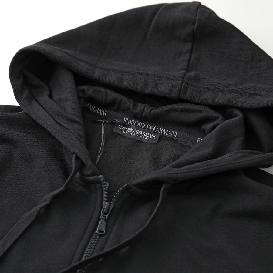 EMPORIO ARMANI エンポリオアルマーニ フーディー 111784 3F571 メンズ フロントジップ パーカー 裏起毛 ロゴ 刺繍 ...