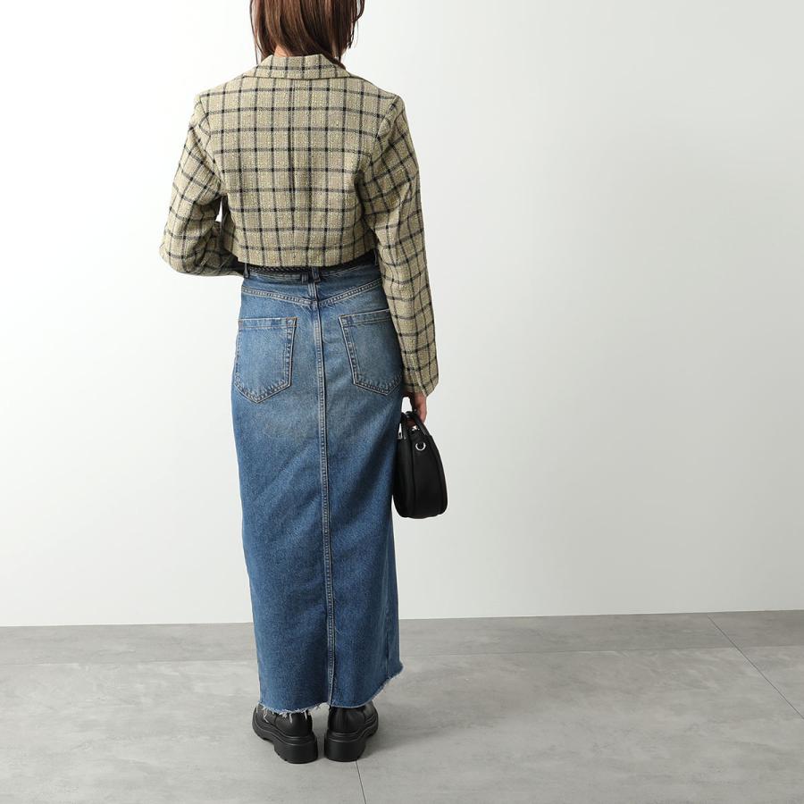 GANNI ガニー ジャケット Check Suiting Cropped Blazer F7985 6665 レディース チェック ブレザー ショート丈 747/Tender-Shoots ...