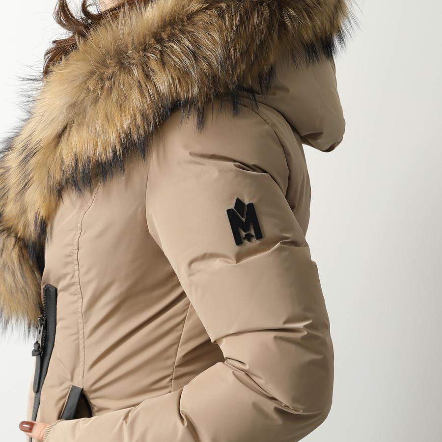 MACKAGE マッカージュ ダウンジャケット ADALI-F レディース フード付き ラクーンファー ロゴ Camel :351101650 ...