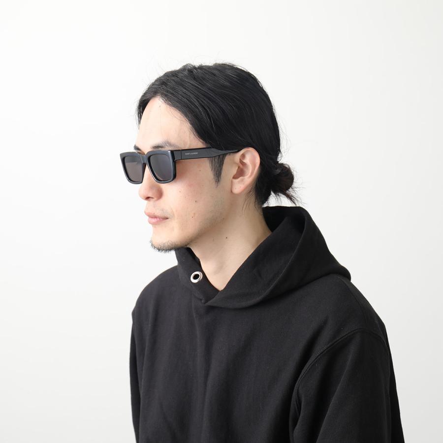 SAINT LAURENT サンローラン サングラス SL 615 メンズ スクエア型 メガネ ロゴ セルフレーム アイウェア 001 ...