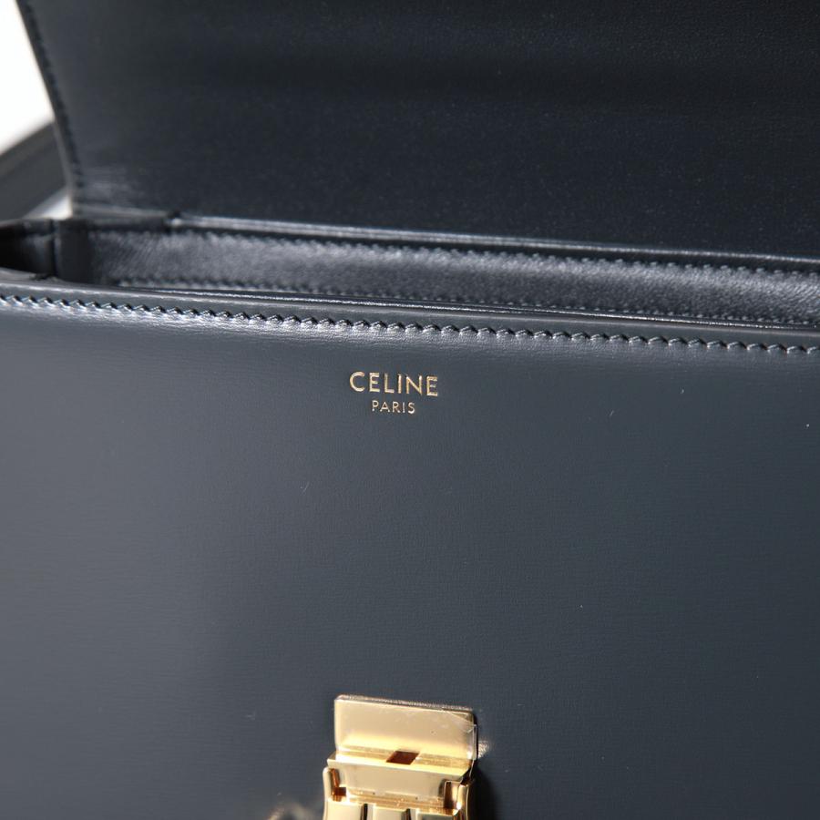 CELINE セリーヌ ショルダーバッグ Teen ティーン 188423BF4.10SG レディース Triomphe トリオンフ レザー ポシェット 鞄 Slate-Grey ...