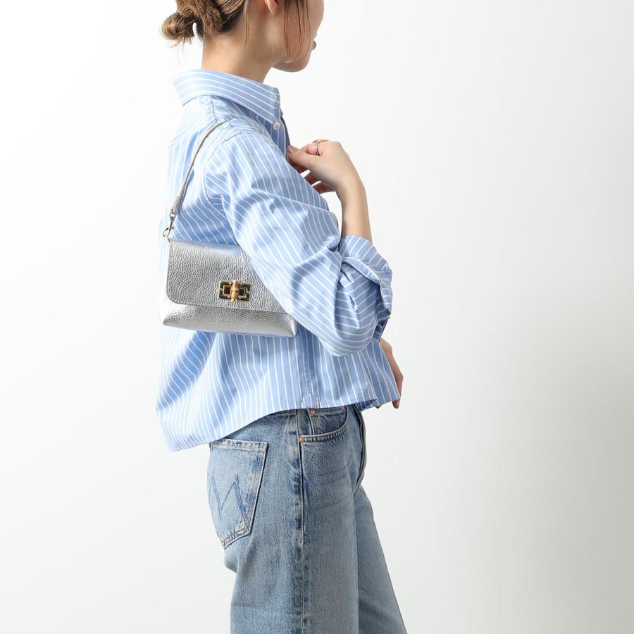 AULENTTI オウレンティ ショルダーバッグ LB 85793 DO レディース ハンドバッグ クラッチバッグ レザー チェーン ミニバッグ 鞄 DL1/SILVER : インポート ...