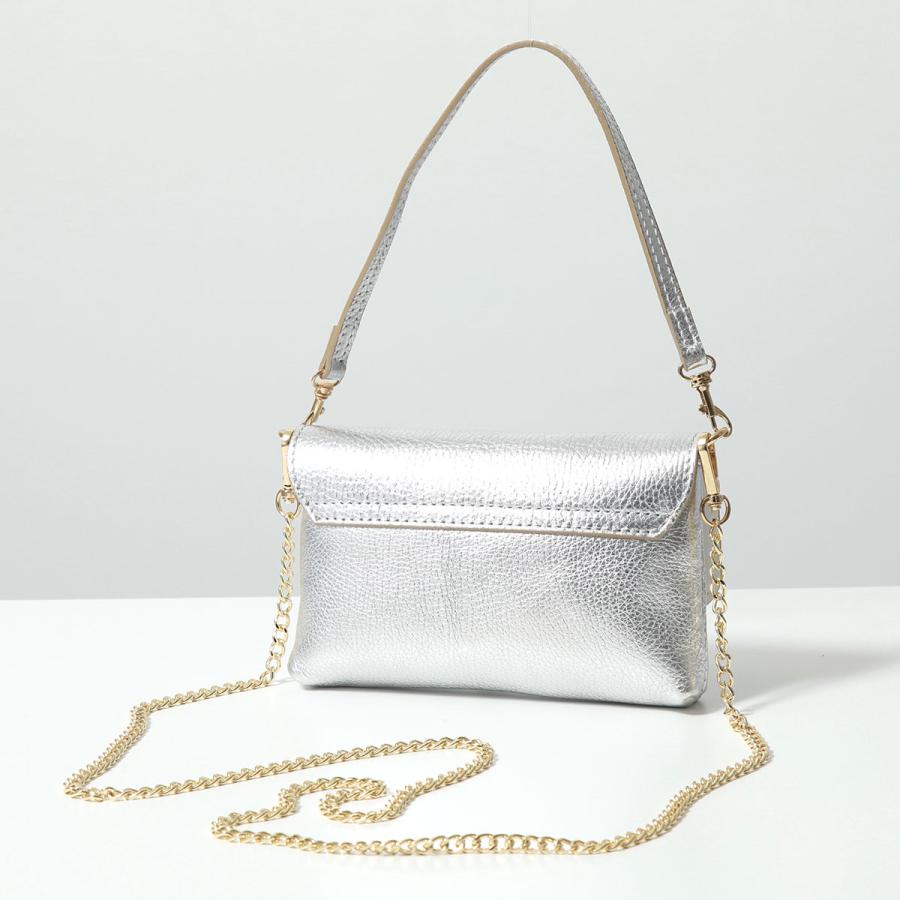 AULENTTI オウレンティ ショルダーバッグ LB 85793 DO レディース ハンドバッグ クラッチバッグ レザー チェーン ミニバッグ 鞄 DL1/SILVER : インポート ...