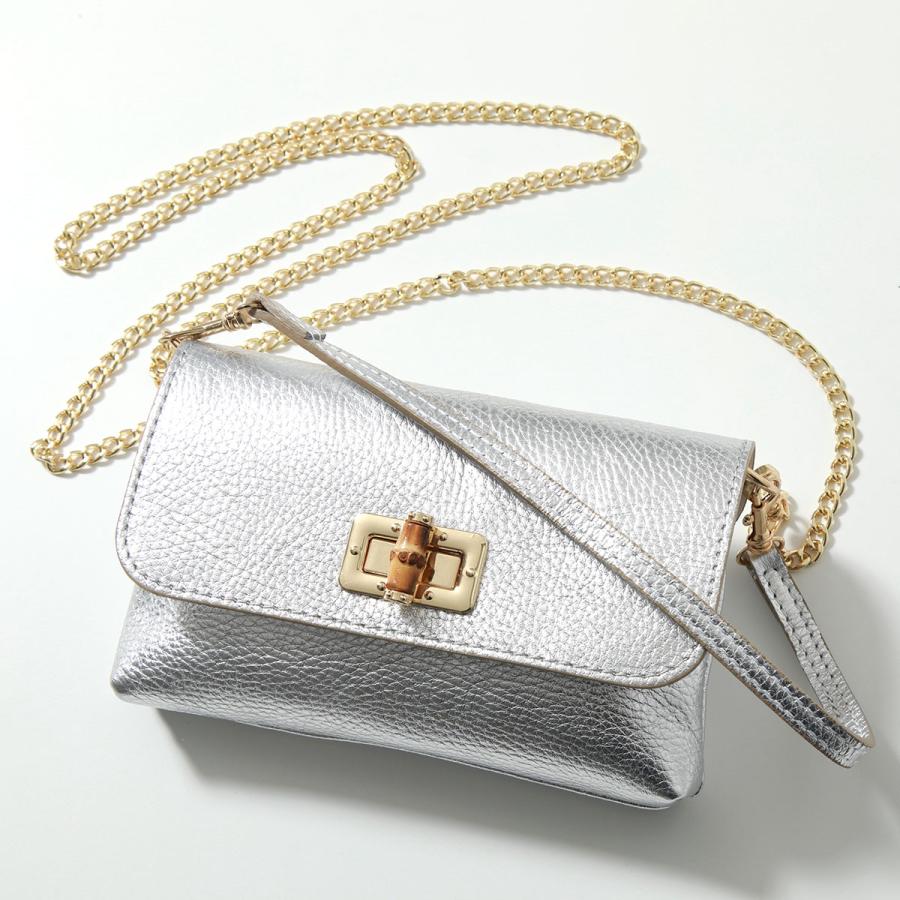 AULENTTI オウレンティ ショルダーバッグ LB 85793 DO レディース ハンドバッグ クラッチバッグ レザー チェーン ミニバッグ 鞄 DL1/SILVER : インポート ...