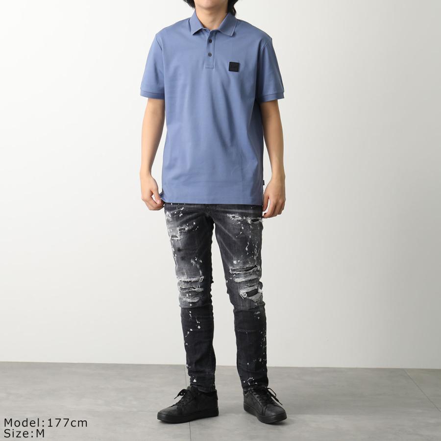 HUGO BOSS（ヒューゴ・ボス） ポロシャツ 50486953 メンズ 半袖 コットン カットソー ロゴ パッチ レギュラーフィット ...