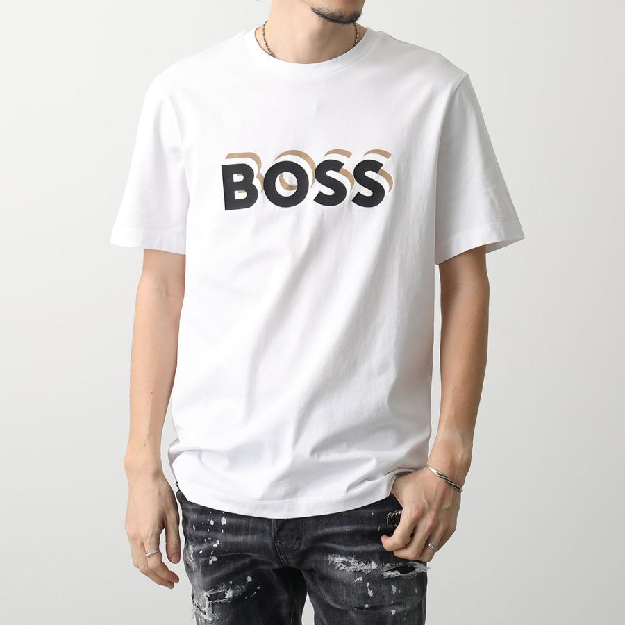HUGO BOSS（ヒューゴ・ボス） ブラック Tシャツ 50506923 メンズ 半袖 クルーネック コットン ロゴT レギュラーフィット ...