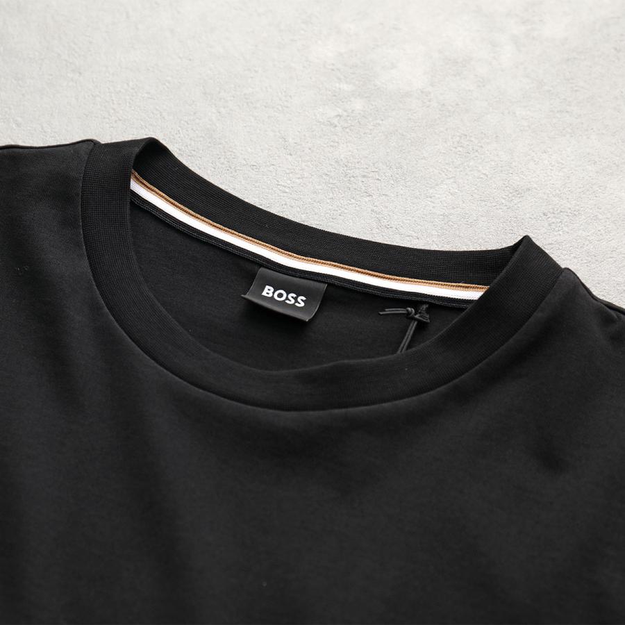 HUGO BOSS（ヒューゴ・ボス） ブラック Tシャツ 50506923 メンズ 半袖 クルーネック コットン ロゴT レギュラーフィット ...