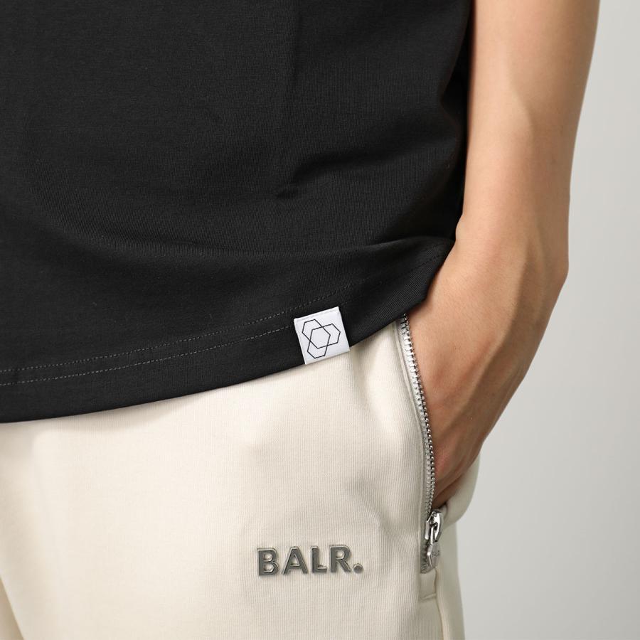 BALR. ボーラー 半袖 Tシャツ Brand Slim Fit T-Shirt B1112 1228 メンズ ラバーロゴ クルーネック ストレッチ コットン混紡 カラー2色 : インポート ...