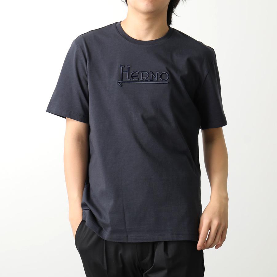 HERNO（ヘルノ） Tシャツ COMPACT JERSEY JG000211U 52000 メンズ 半袖 クルーネック カットソー コットン ...