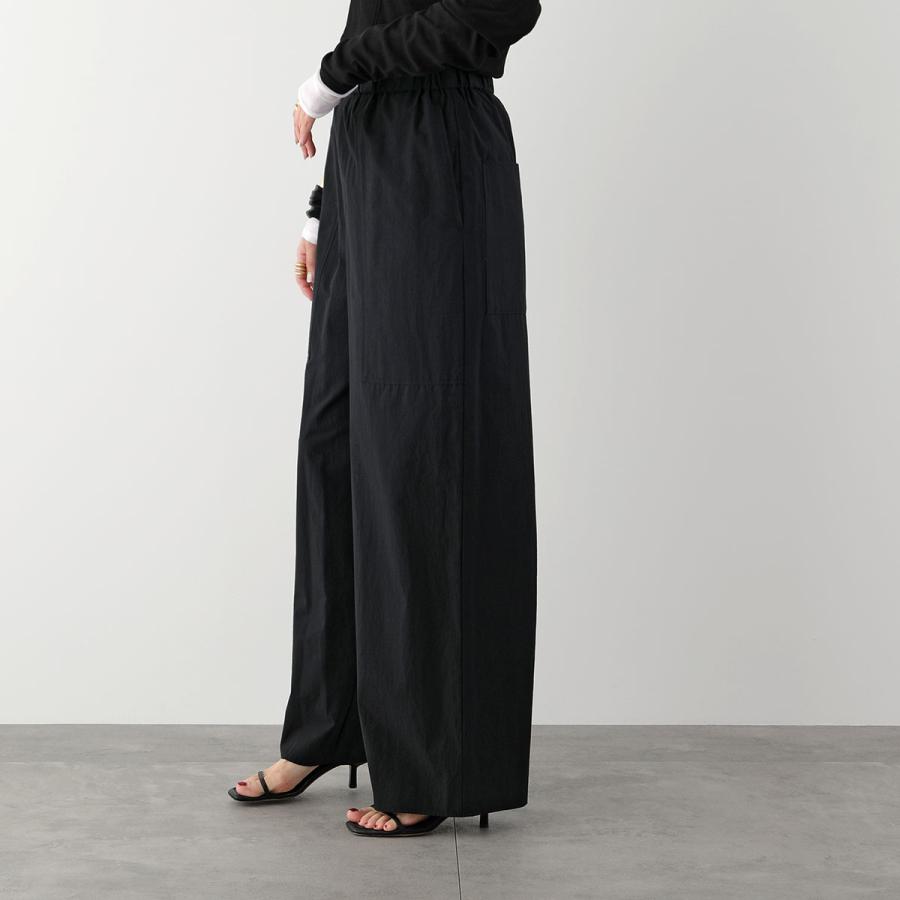 IHATOV イーハトーブ ワイドパンツ cotton easy wide pants IH10-24SS-37304 レディース コットン イージーパンツ バギー BLACK ...