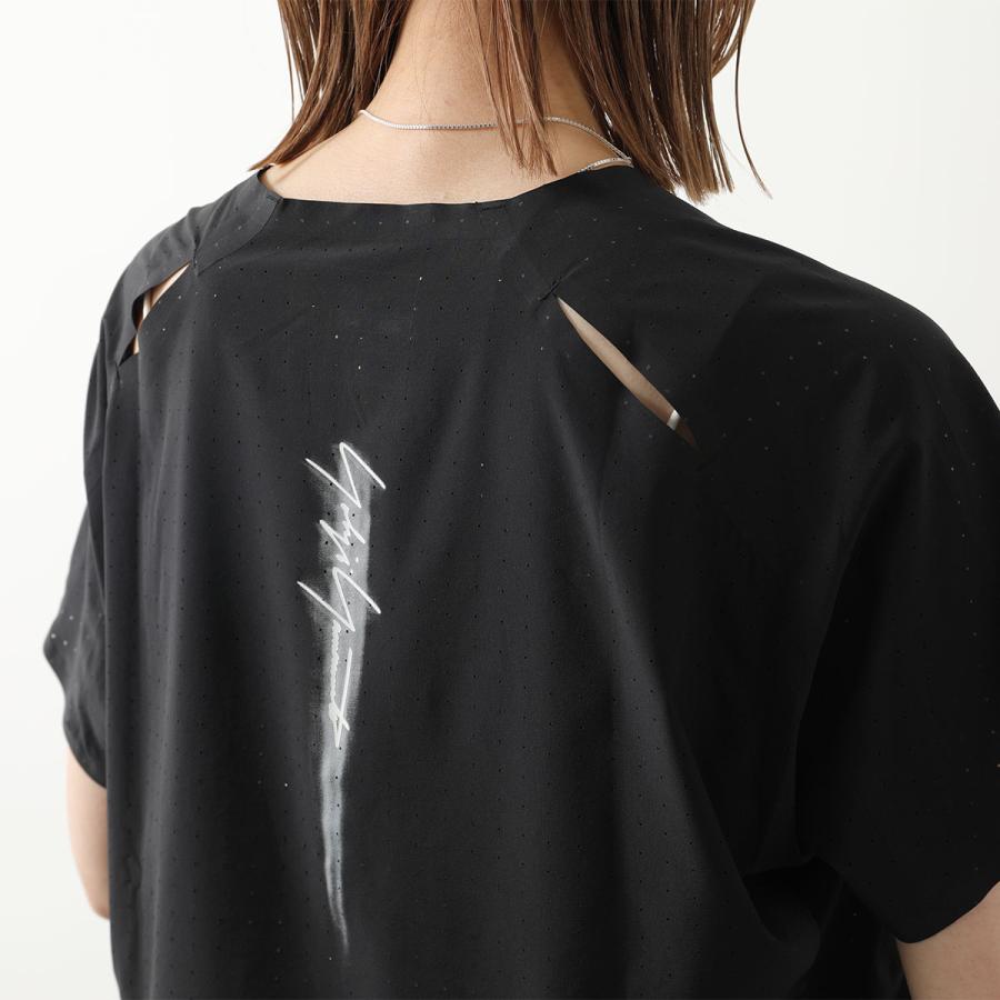 Y-3 ワイスリー Tシャツ W RUN SS TEE IR7096 レディース 半袖 クルーネック クロップド丈 ストレッチ メッシュ ロゴ ...