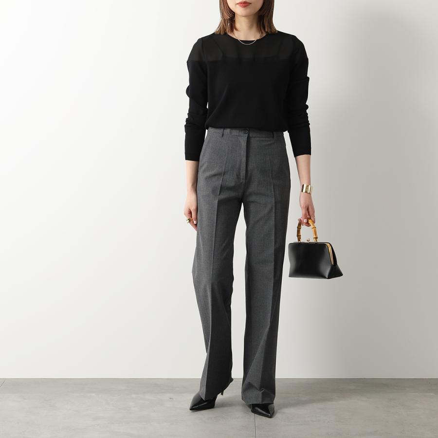 Semicouture セミクチュール スラックスパンツ DAMIENNE Y4SI16 レディース センタープレス ストレート ストレッチ ...