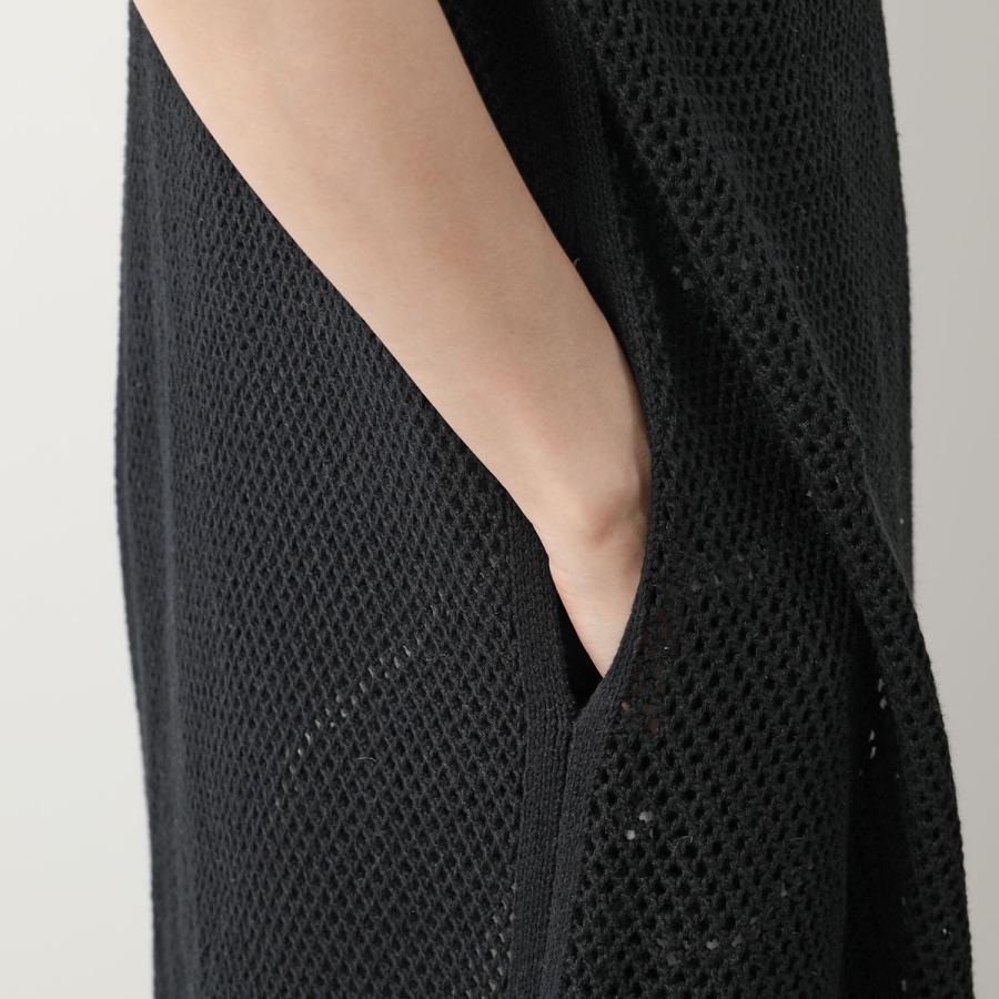 C.T.plage シーティー・プラージュ ベスト CT24126 レディース ニット ワンピース ジレ メッシュ コトンブレンド ロング丈 Vネック カラー2色 : インポートセレクト ...