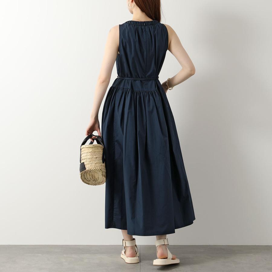 S MAX MARA エス マックスマーラ ワンピース TERESA レディース コットン ポプリン ギャザー ノースリーブ ベルト付き フレア 042 :360322155:インポート ...