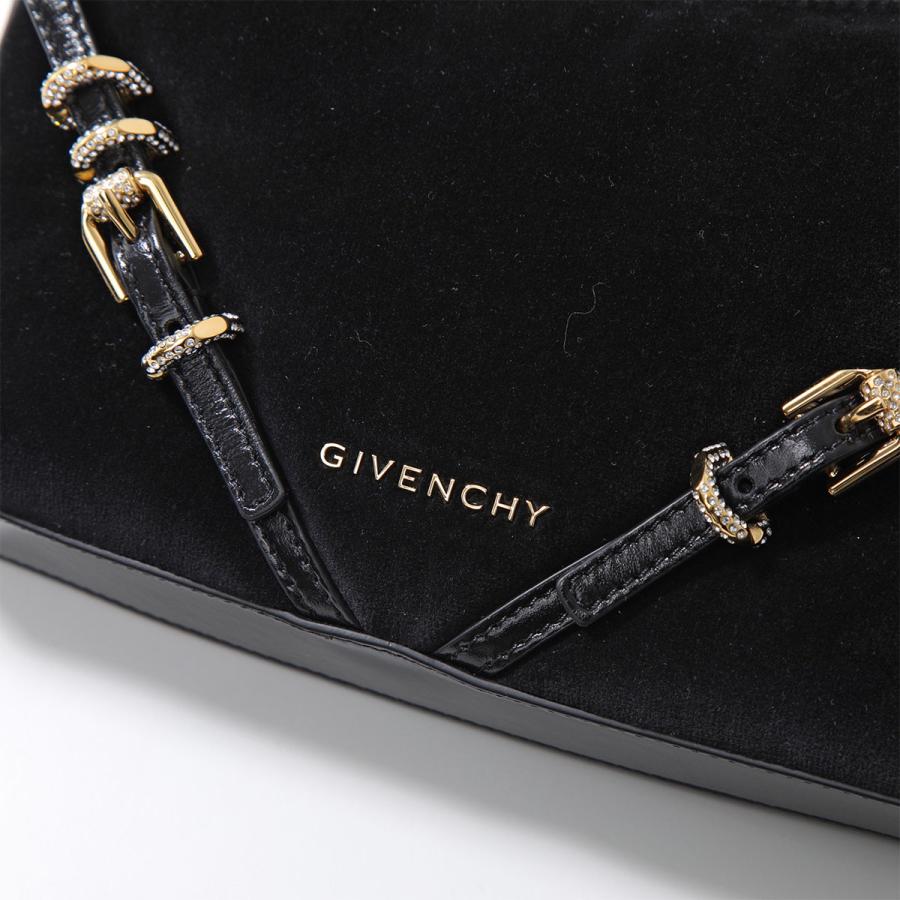 GIVENCHY ジバンシィ ハンドバッグ VOYOU PARTY ヴォワイユー パーティー BB50W0B1ZZ レディース ベルベット ロゴ 鞄 001/BLACK : インポートセレクト ...