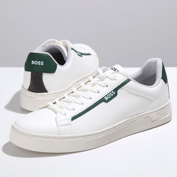 HUGO BOSS（ヒューゴ・ボス） スニーカー 50502869 メンズ ローカット カップソール ロゴ レザー 靴 130/Open ...