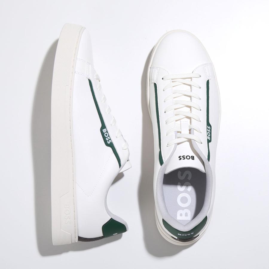 HUGO BOSS（ヒューゴ・ボス） スニーカー 50502869 メンズ ローカット カップソール ロゴ レザー 靴 130/Open ...